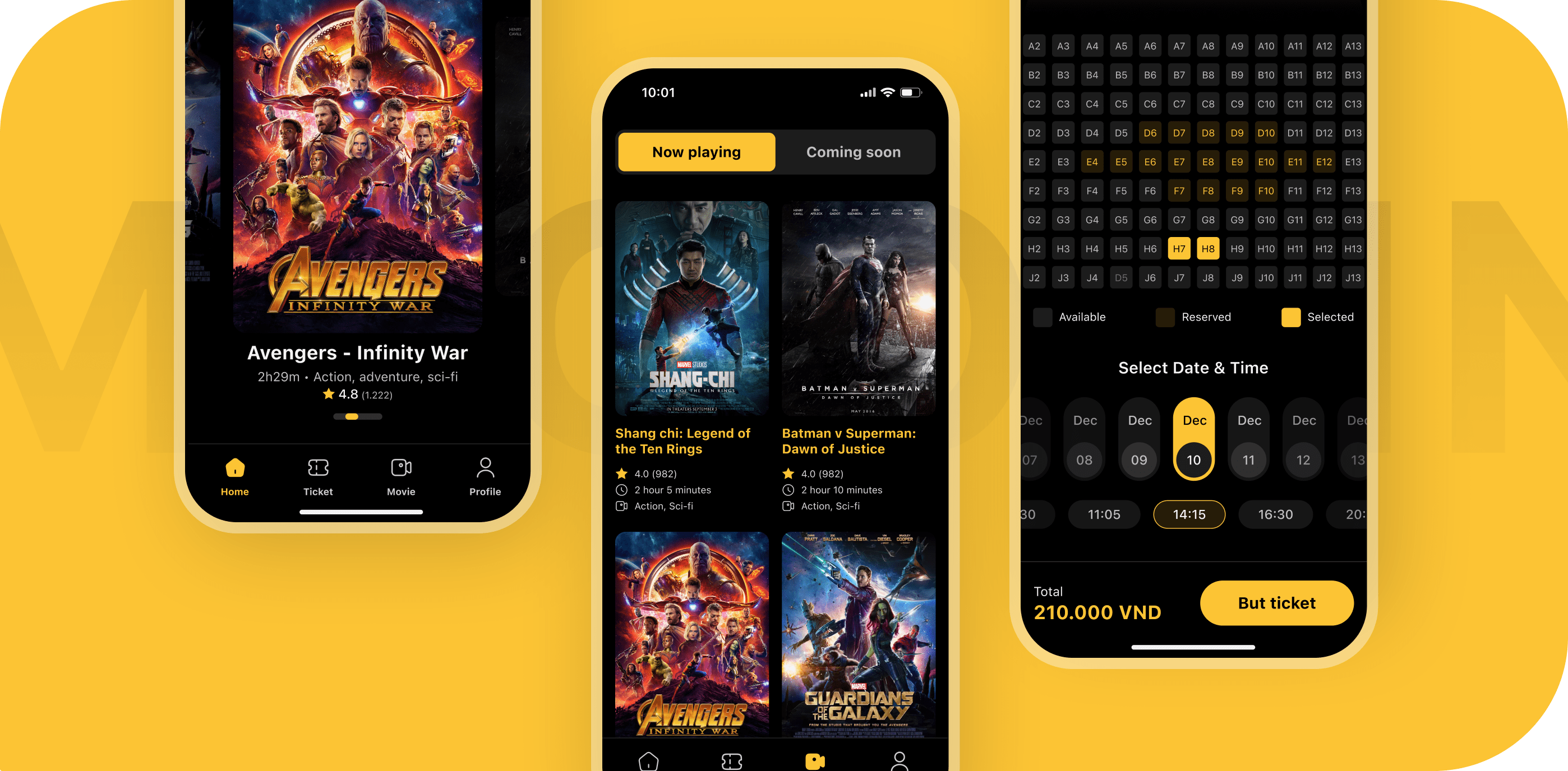 Mobile booking app UI design | Valletta Software